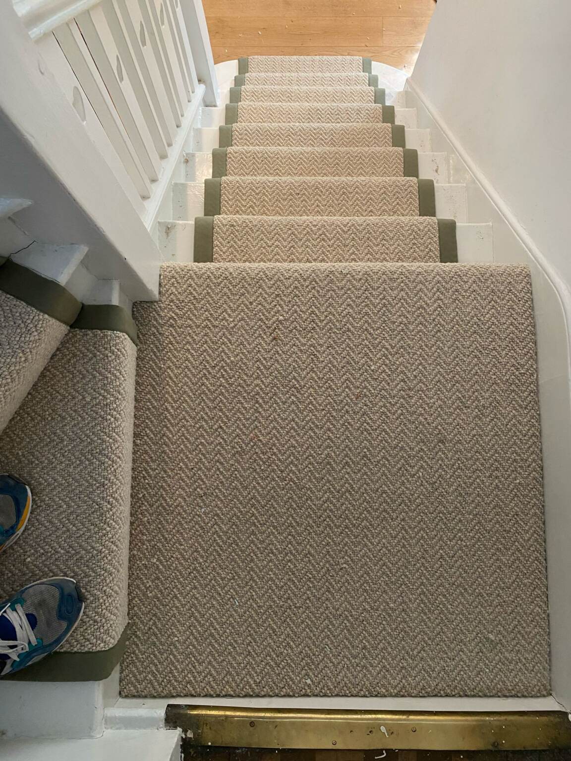 Westex Flooring Sawley Wool Loop Linen carpet installation in Canary ...
