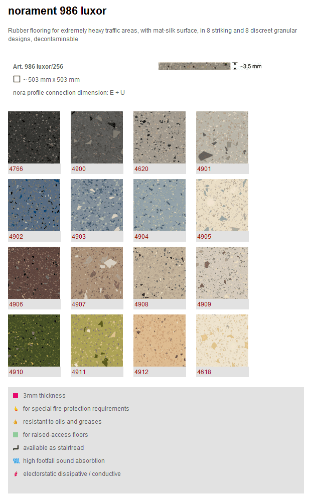 Nora Flooring Norament 986 Luxor | The Flooring Group | The Flooring Group