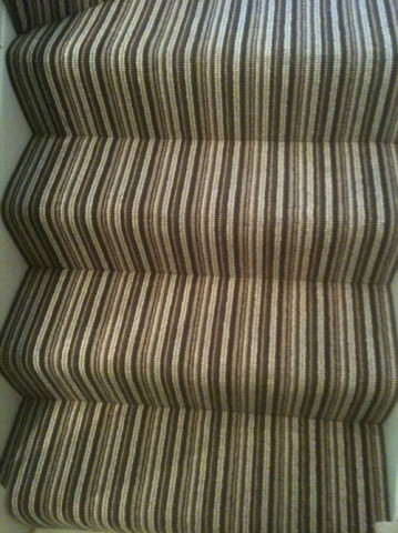 Striped Wool Carpet On Staircase 3 | The Flooring Group